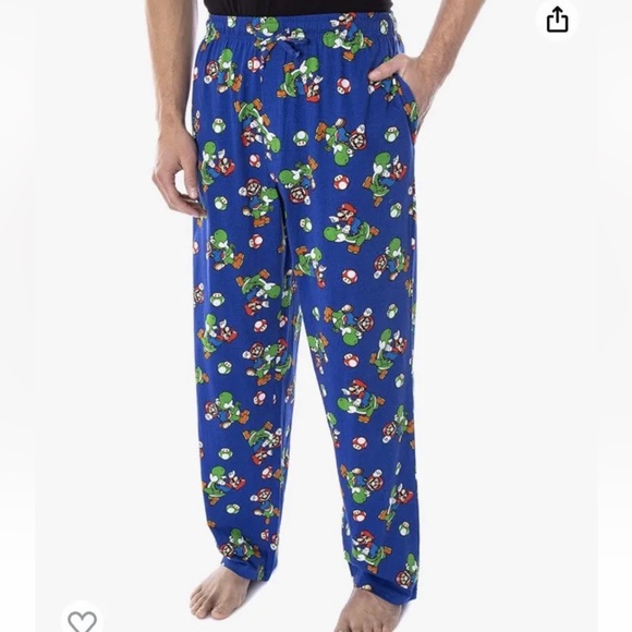 Nintendo | Other | Mens Super Mario Bros Yoshi Pajama Pants Size Xl ...
